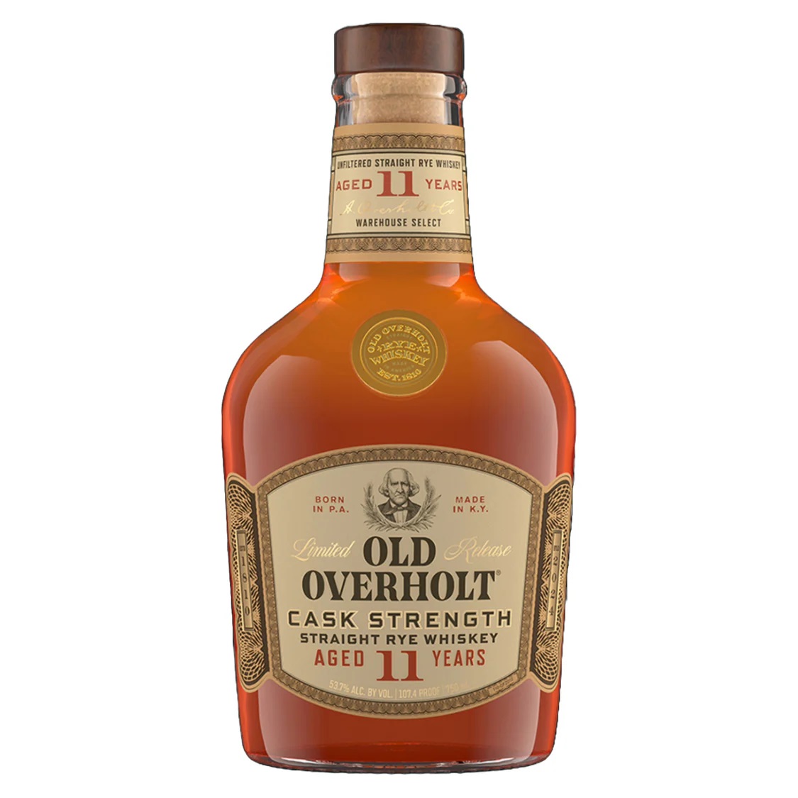 Old Overholt 11-Year Cask Strength Rye Whiskey - Wine and Whiskey Globe